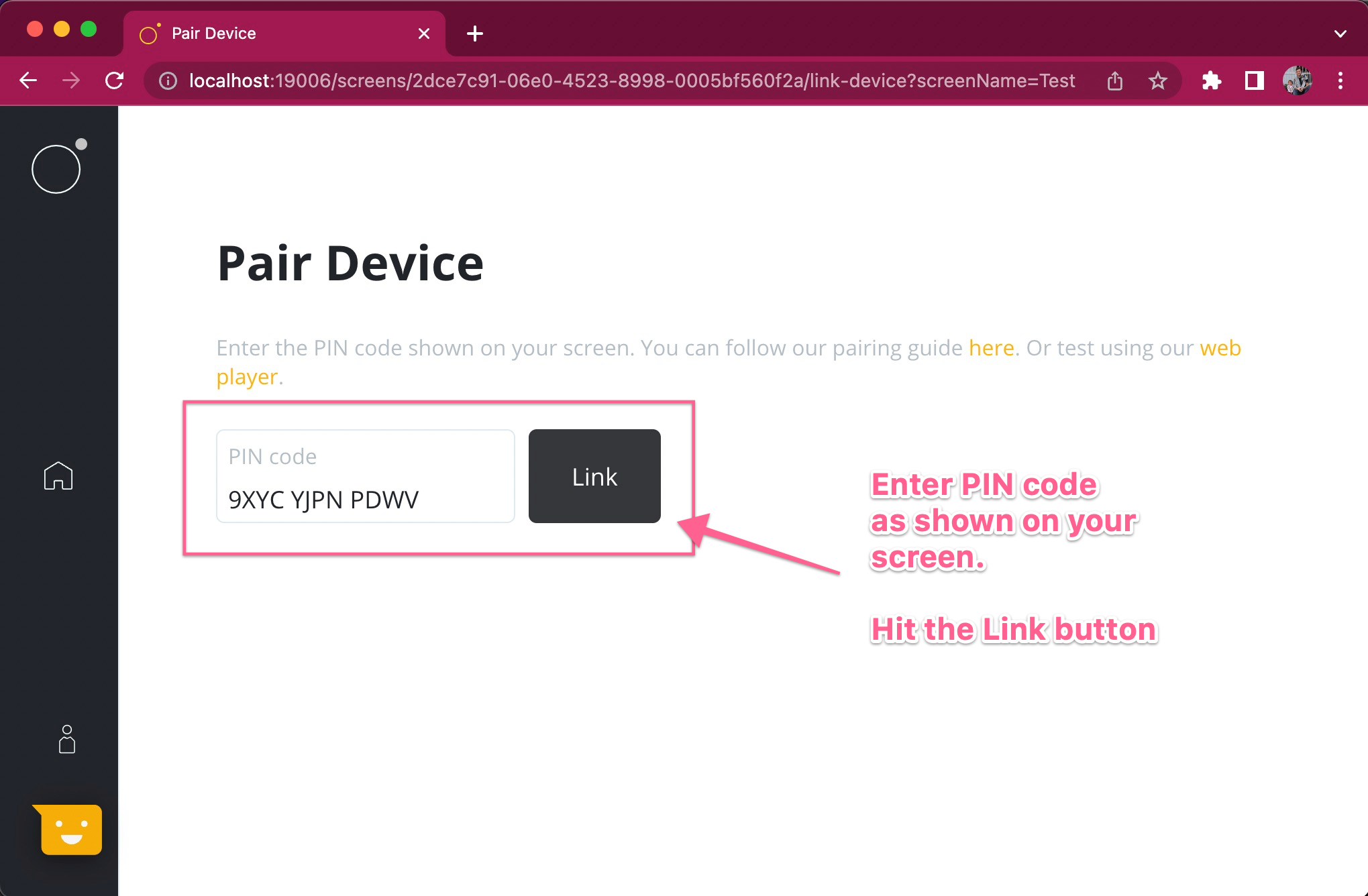 How to pair a screen